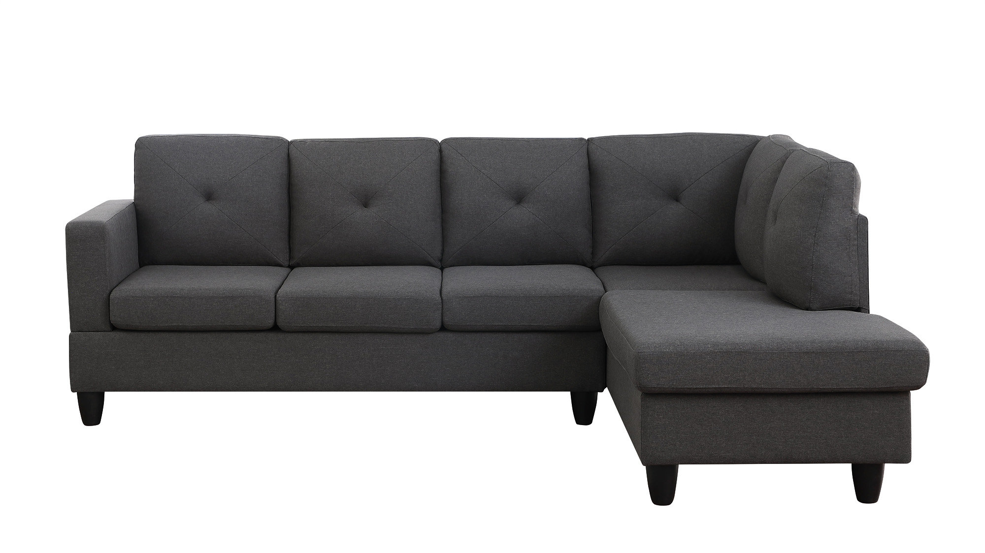 Ebern Designs Santiago 96" Sectional Sofa With Chaise | Wayfair